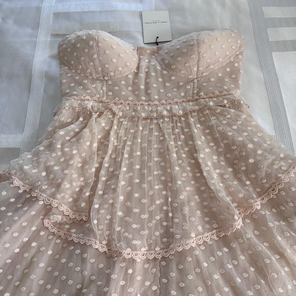 Spell | Dresses | Nwt Spell Designs Mini Bustier Top Mini Strapless Dress Polka Dots Layered ...